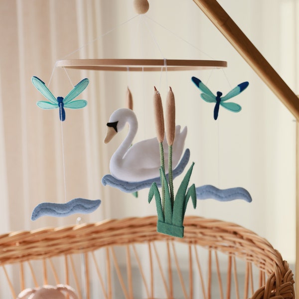 Swan Crib Mobile - Etsy