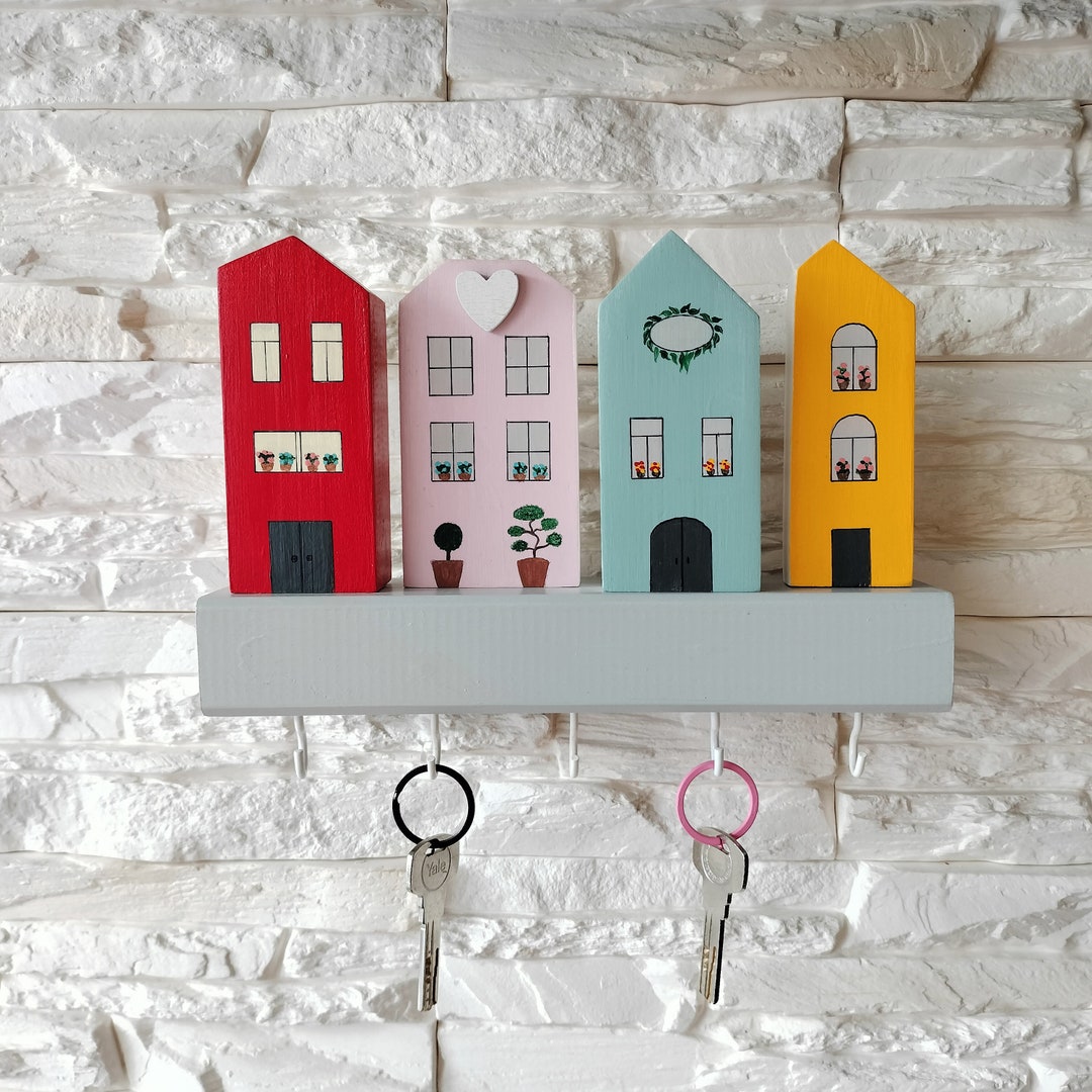Miniature House Wall Hooks, Key Rack, Key Holder Entryway Decor, New ...