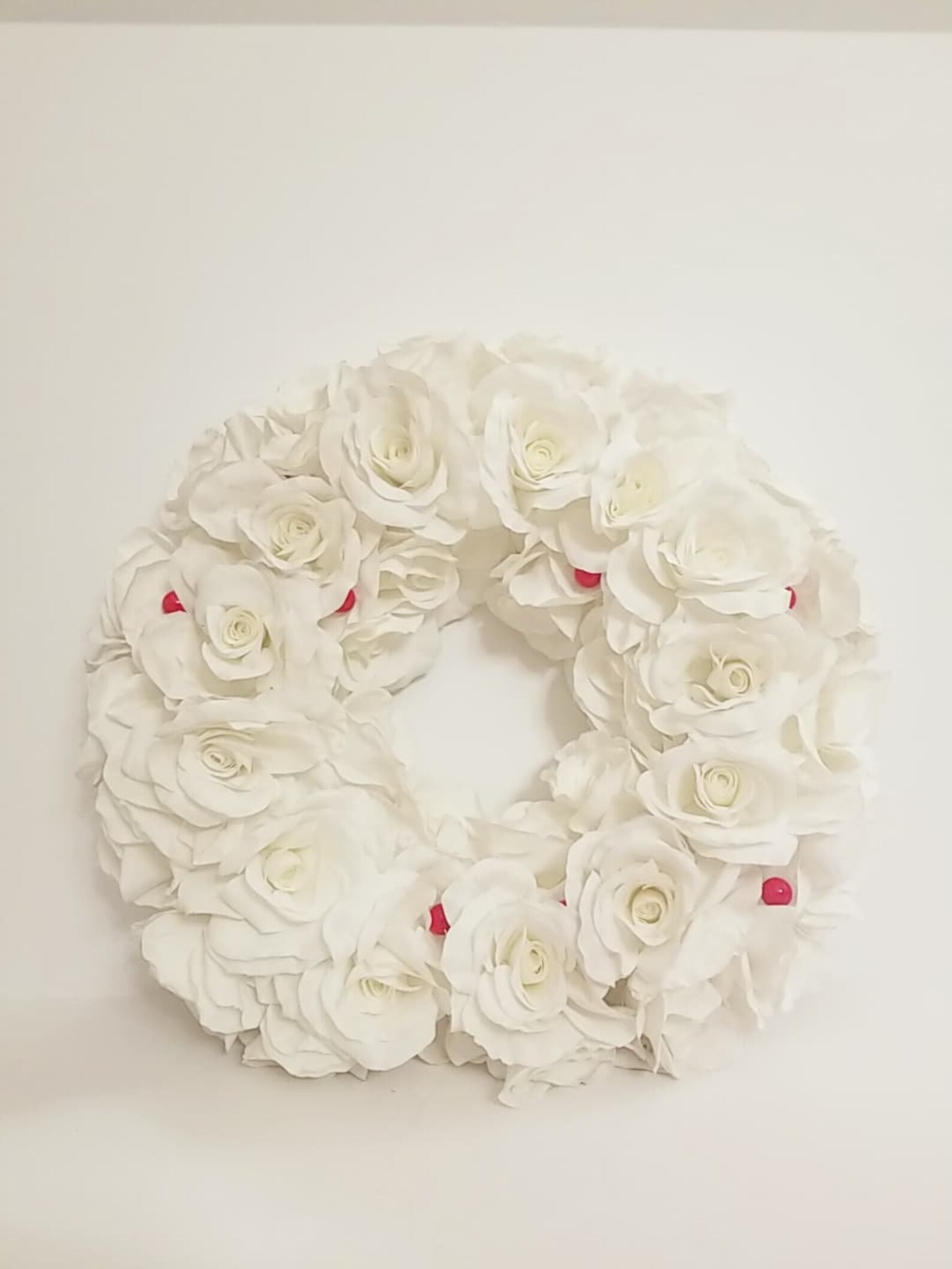 White Rose Wreath - Etsy
