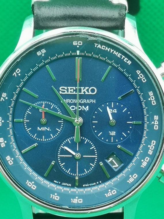 Seiko Chronograph 8T63-00A0 watch. - Gem