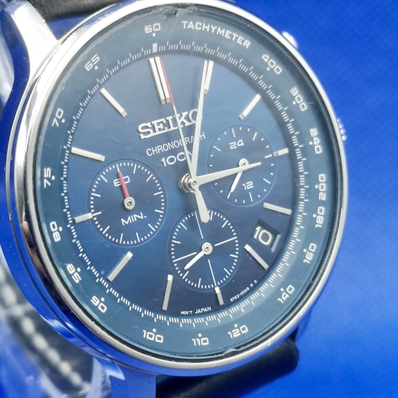 Seiko Chronograph 8T63-00A0 men’s quartz watch. - Gem