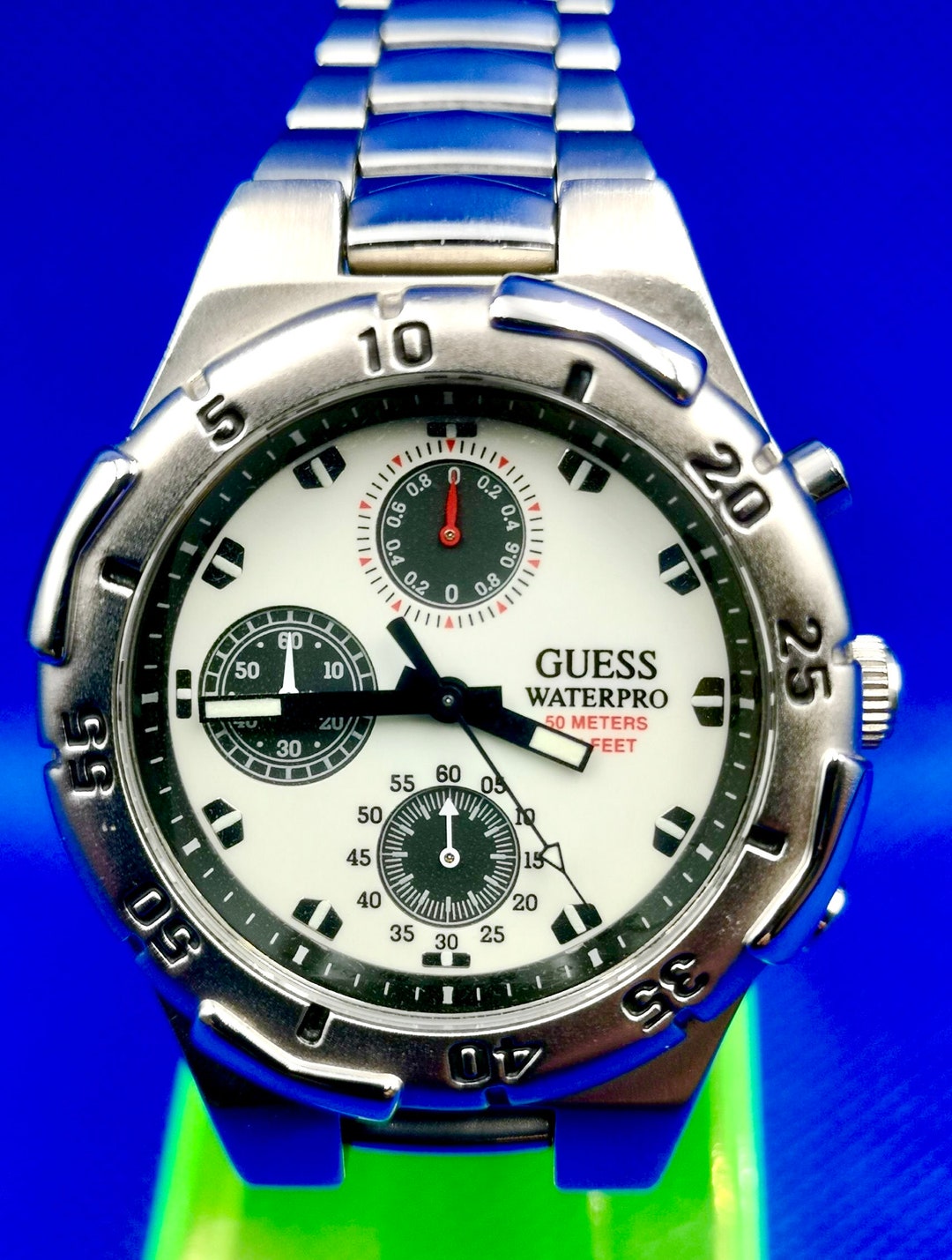 Vintage Guess Waterpro Chronograph Mens Quartz Watch. - Etsy