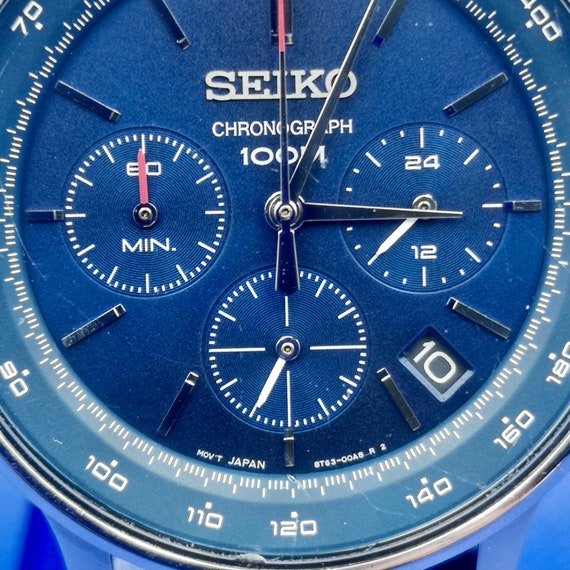 Seiko Chronograph 8T63-00A0 men’s quartz watch. - Gem
