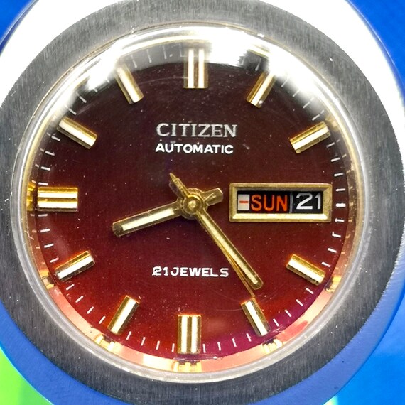 Vintage citizen Automatic red face watch. - Gem