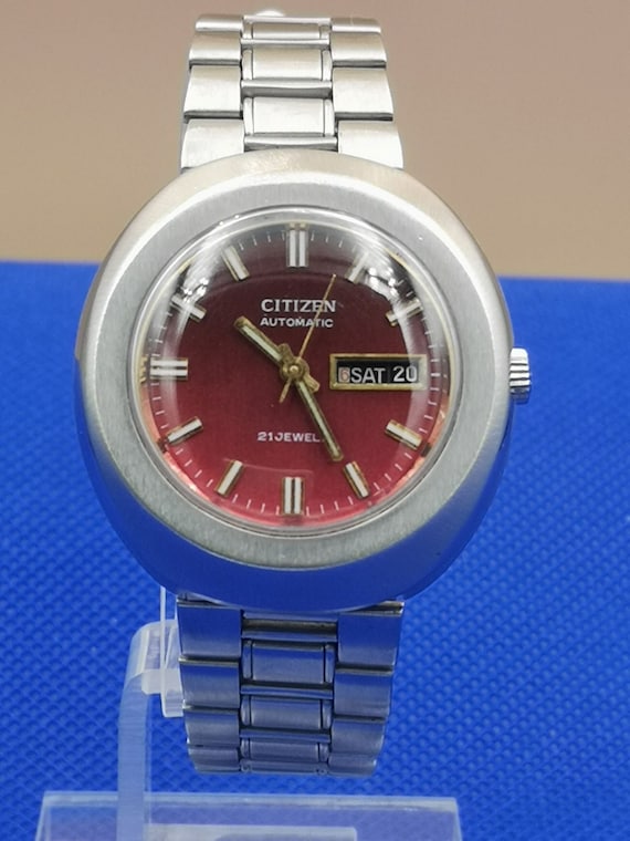 Vintage citizen Automatic red face watch. - Gem