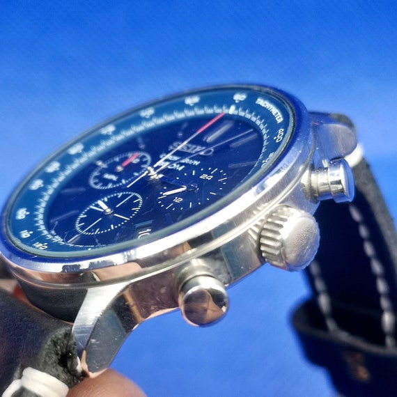 Seiko Chronograph 8T63-00A0 men’s quartz watch. - Gem