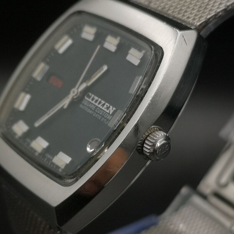 Vintage Citizen Square Automatic Watch: Day Date 27 Jewels - Etsy