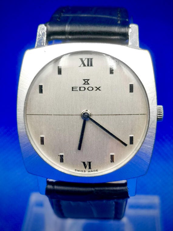 Vintage and Rare EDOX Hand-Winding Unisex Swiss Made … - Gem