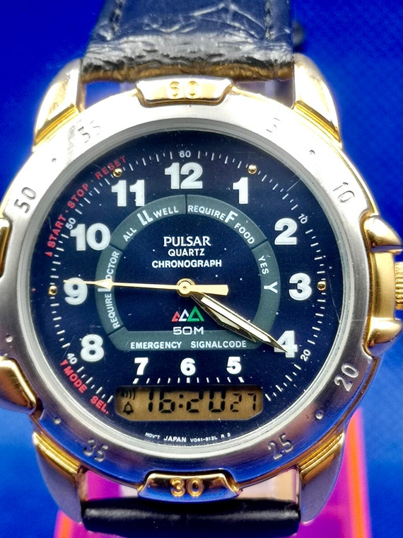 Vintage and Rare Pulsar Chronograph Two systems Analo… - Gem