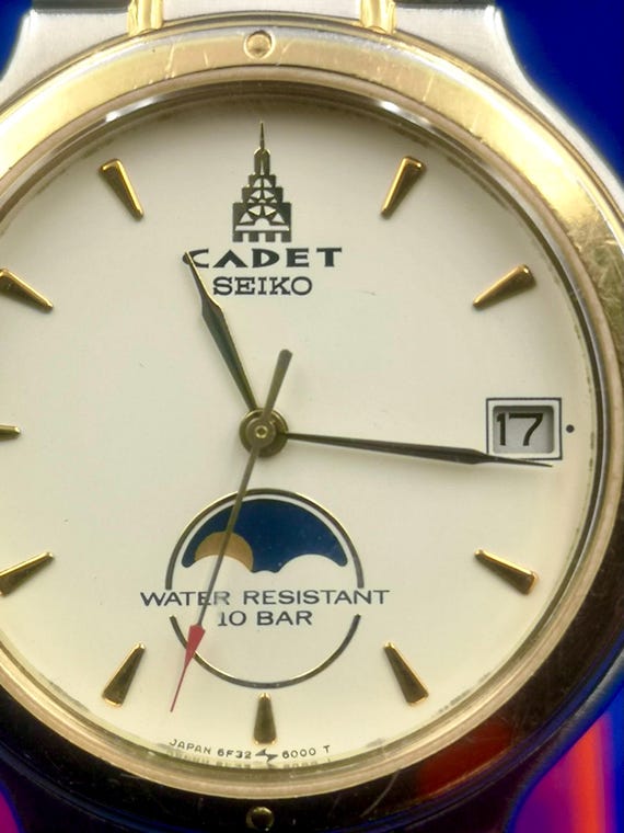 Vintage Seiko Cadet Moonphase Men’s Quartz watch. 8F3… - Gem