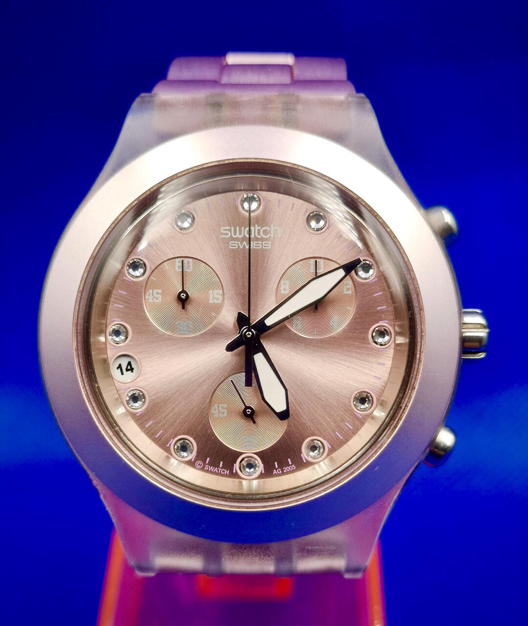 Vintage Swatch IRONY Diaphane Chronograph Men’s Quartz Watch. Swiss Made. Back Aluminum. Have 3 ...