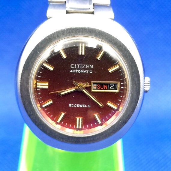 Vintage citizen Automatic red face watch. - Gem
