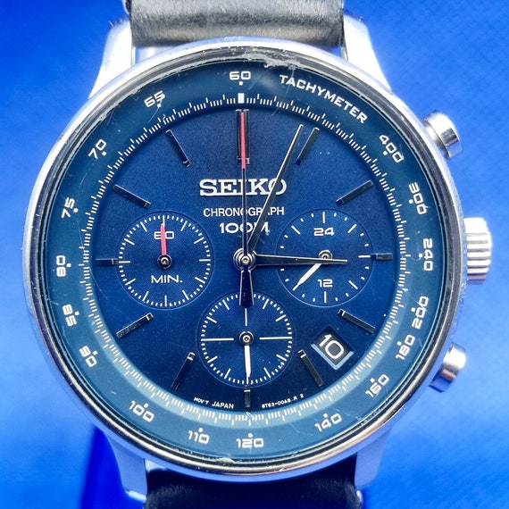 Seiko Chronograph 8T63-00A0 men’s quartz watch. - Gem