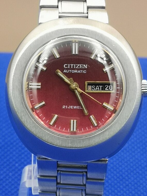 Vintage citizen Automatic red face watch. - Gem
