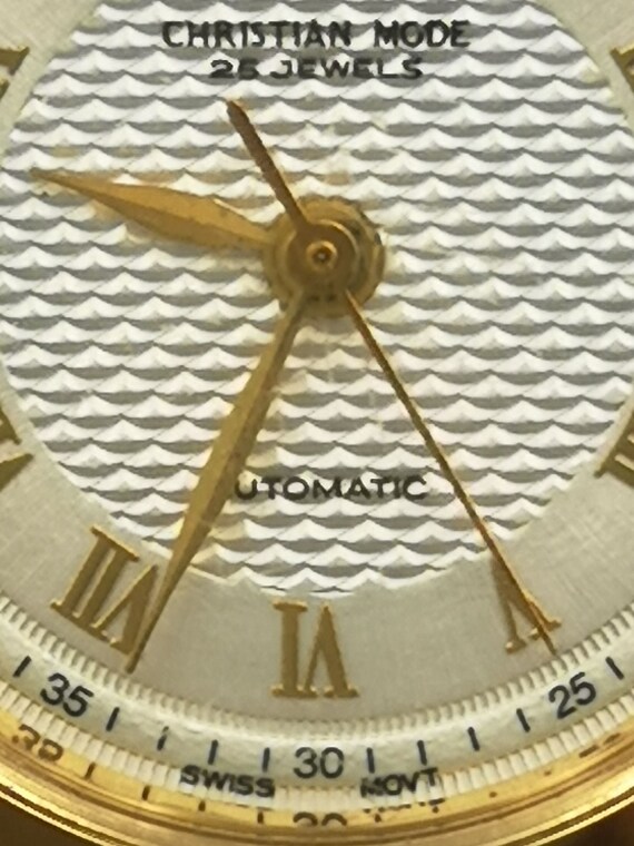 Vintage and rare Christian Mode gold color Swiss watc… - Gem