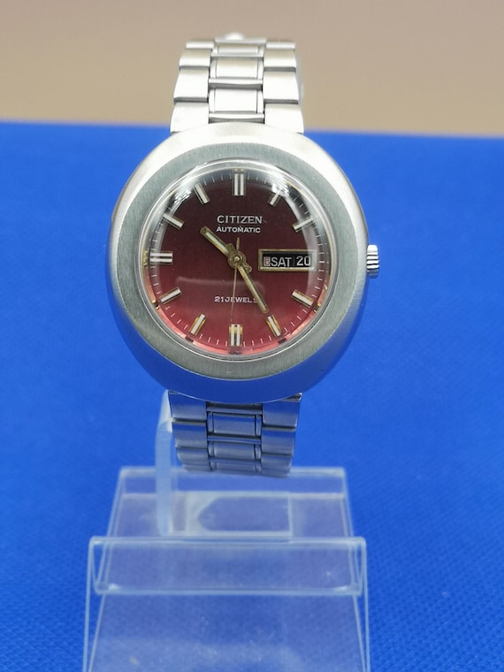 Vintage citizen Automatic red face watch. - Gem