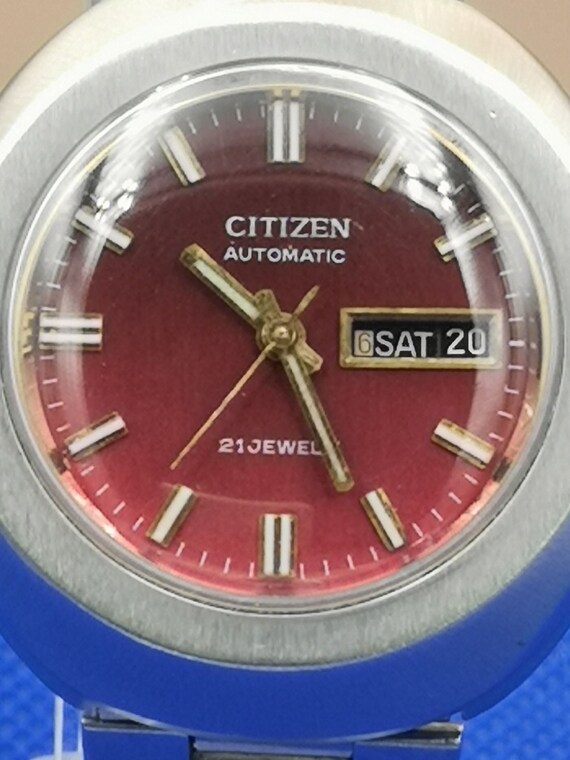 Vintage citizen Automatic red face watch. - Gem
