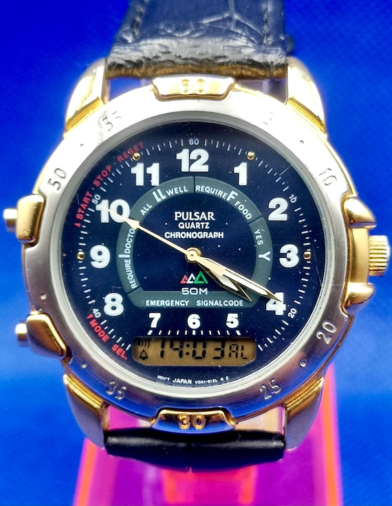 Vintage and Rare Pulsar Chronograph Two systems Analo… - Gem
