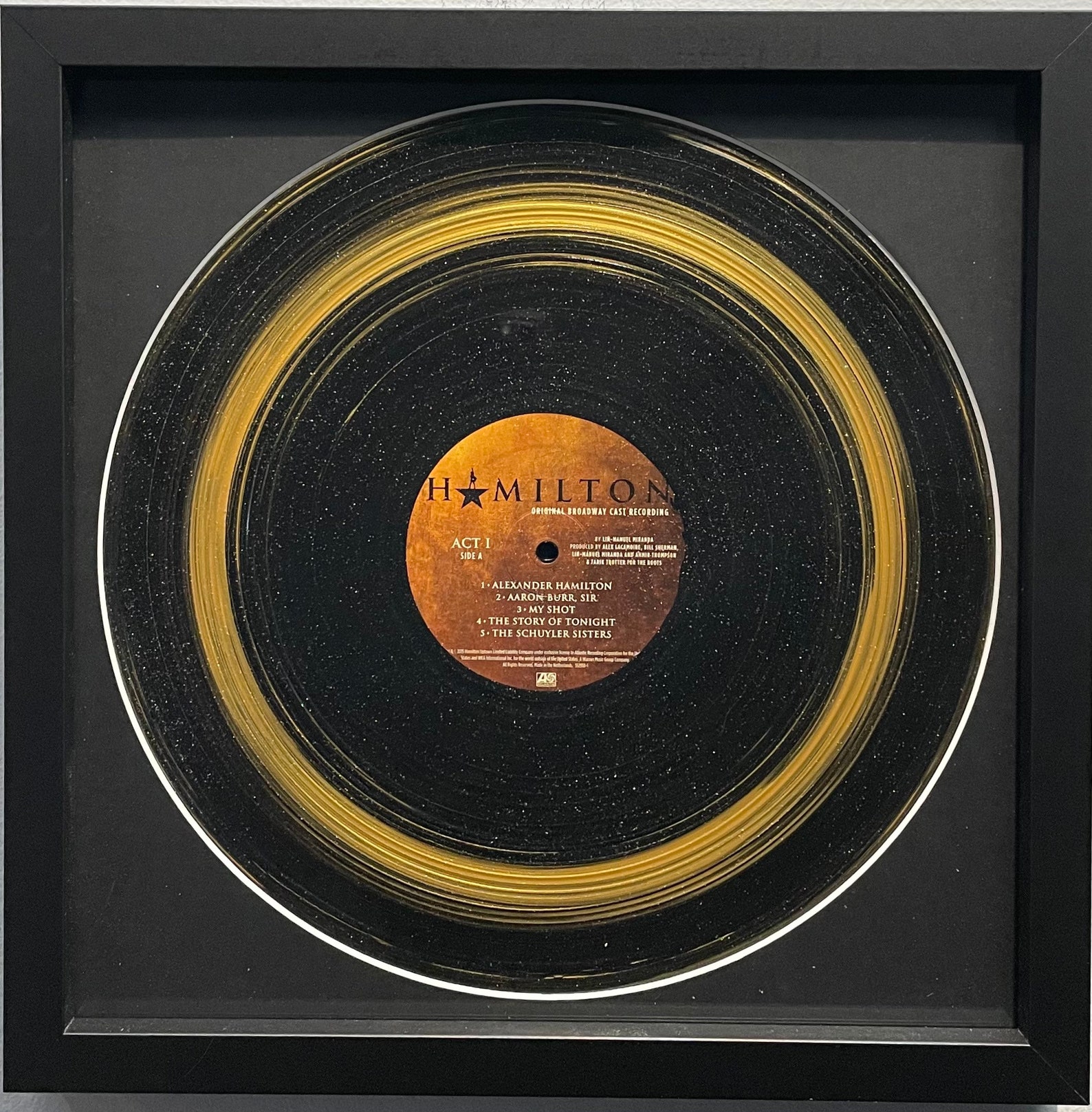 My Shot: Hand-painted Hamilton Vinyl Record Framed Art - Etsy