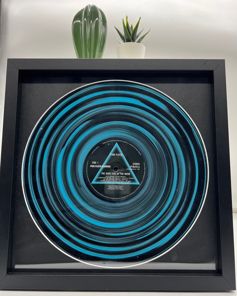 Dark Side Hand-painted Pink Floyd Vinyl Record Framed - Etsy