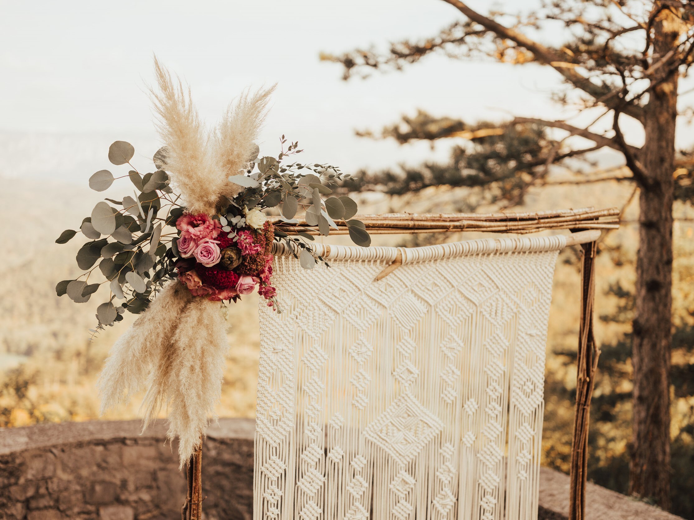 Boho Macrame Backdrop / Boho Wedding Backdrop / Lejlazorz Macrame ...