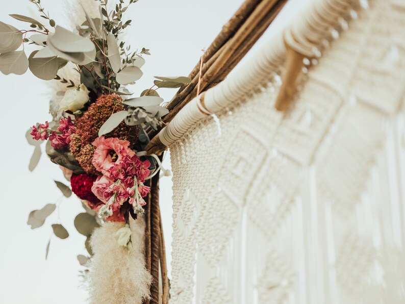Boho Macrame Backdrop / Boho Wedding Backdrop / Lejlazorz Macrame / Wedding Backdrop / Boho ...