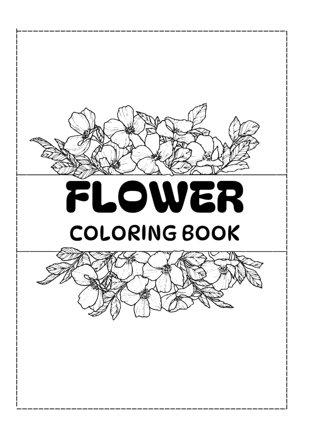 Flower Coloring Book, Printable, Digital Product - Etsy