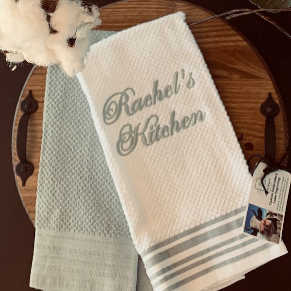 Embroidered Dish Towels - Etsy