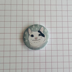 Cat Meme Button Badge | 33mm Round Button Pin | Funny Cute Cats - Etsy