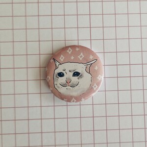 Cat Meme Button Badge | 33mm Round Button Pin | Funny Cute Cats - Etsy