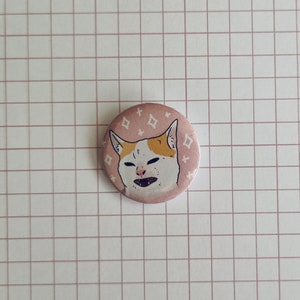 Cat Meme Button Badge | 33mm Round Button Pin | Funny Cute Cats - Etsy