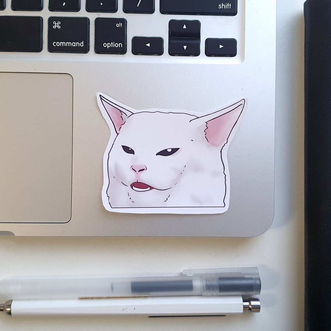 Confused Cat Meme Laminated Sticker - Etsy