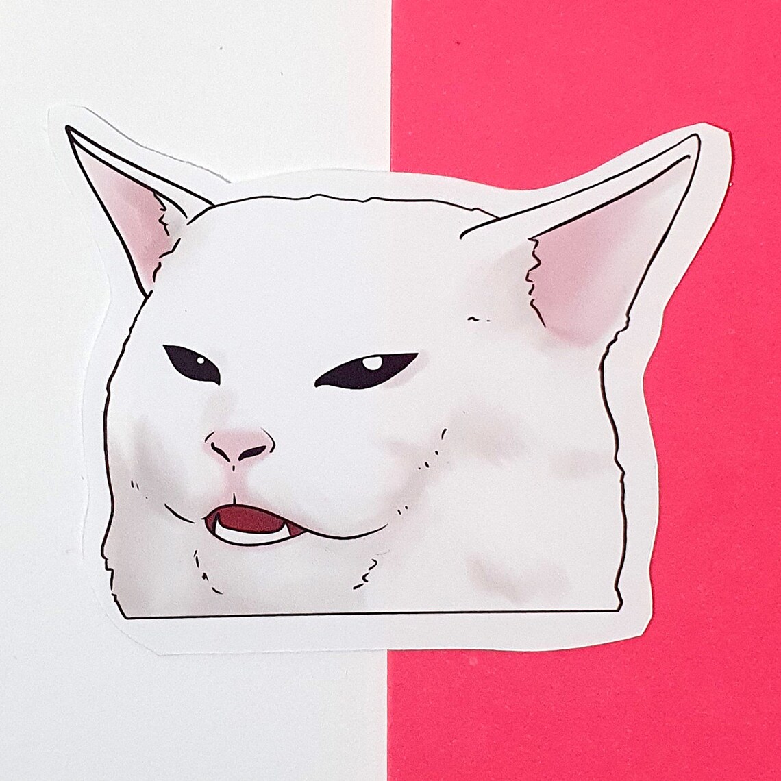 Confused Cat Meme Laminated Sticker - Etsy