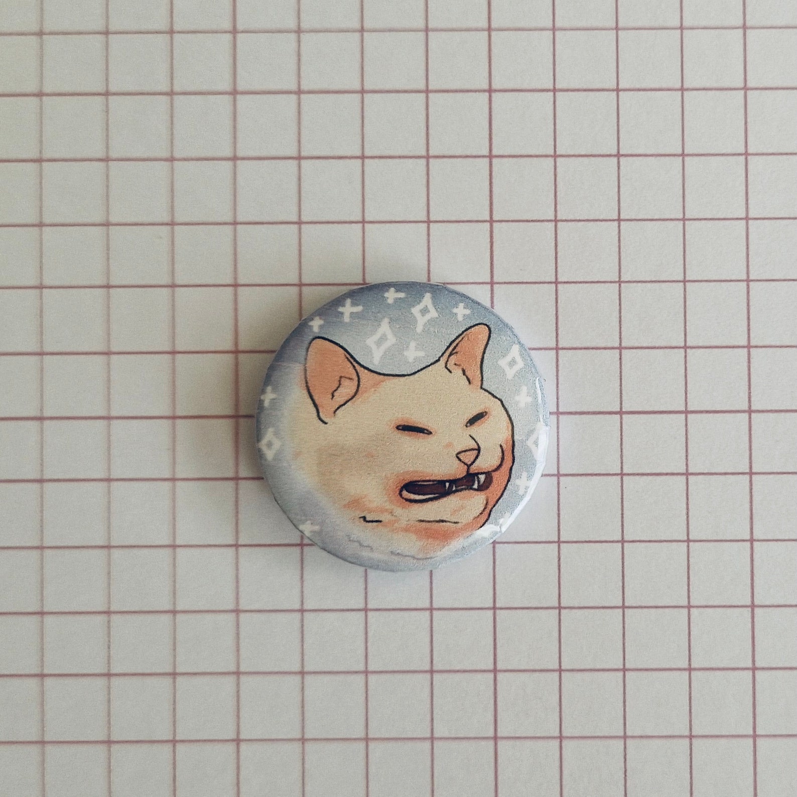 Cat Meme Button Badge | 33mm Round Button Pin | Funny Cute Cats - Etsy