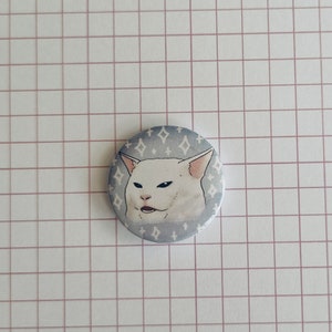 Cat Meme Button Badge | 33mm Round Button Pin | Funny Cute Cats - Etsy