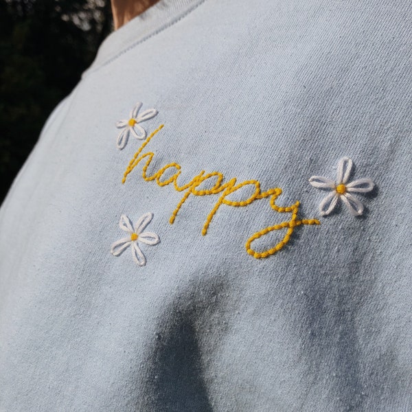 Happy Sweatshirt - Etsy