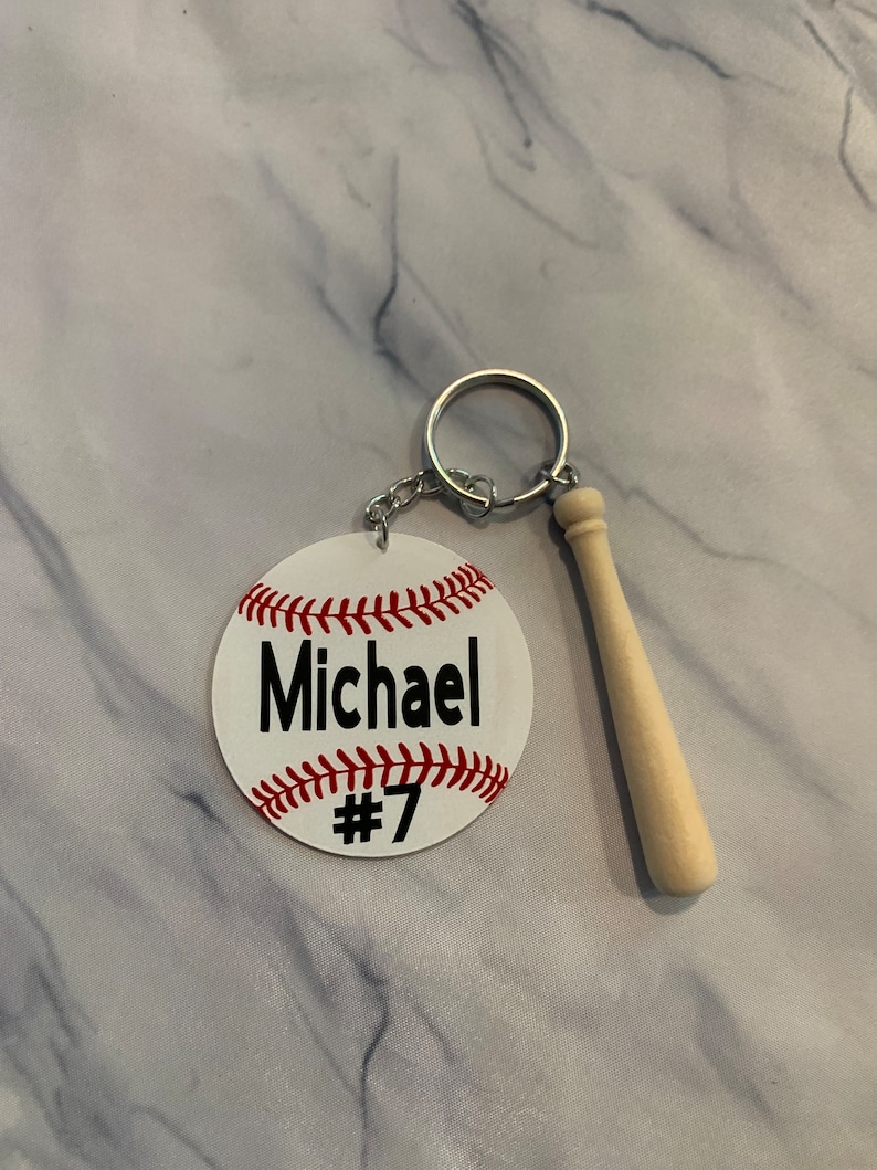 Custom Baseball Bag Nametag | Personalized Baseball Name Tag | Acrylic ...