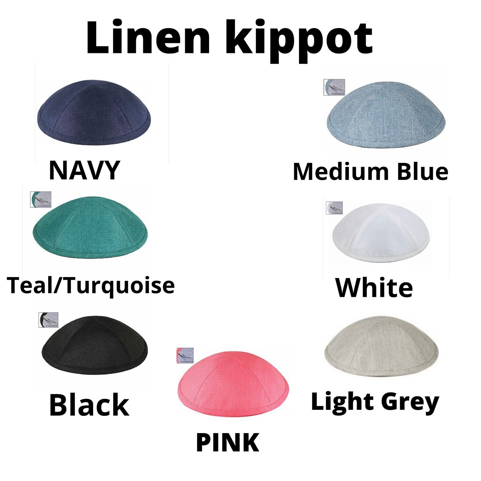 Personalized Linen Kippah With 3D Puff Name - Etsy