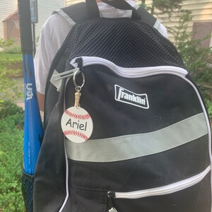 Custom Baseball Bag Nametag | Personalized Baseball Name Tag | Acrylic ...