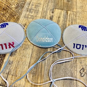 Personalized Pet Kippah, Custom Dog/cat Yarmulke, Suede With Straps - Etsy