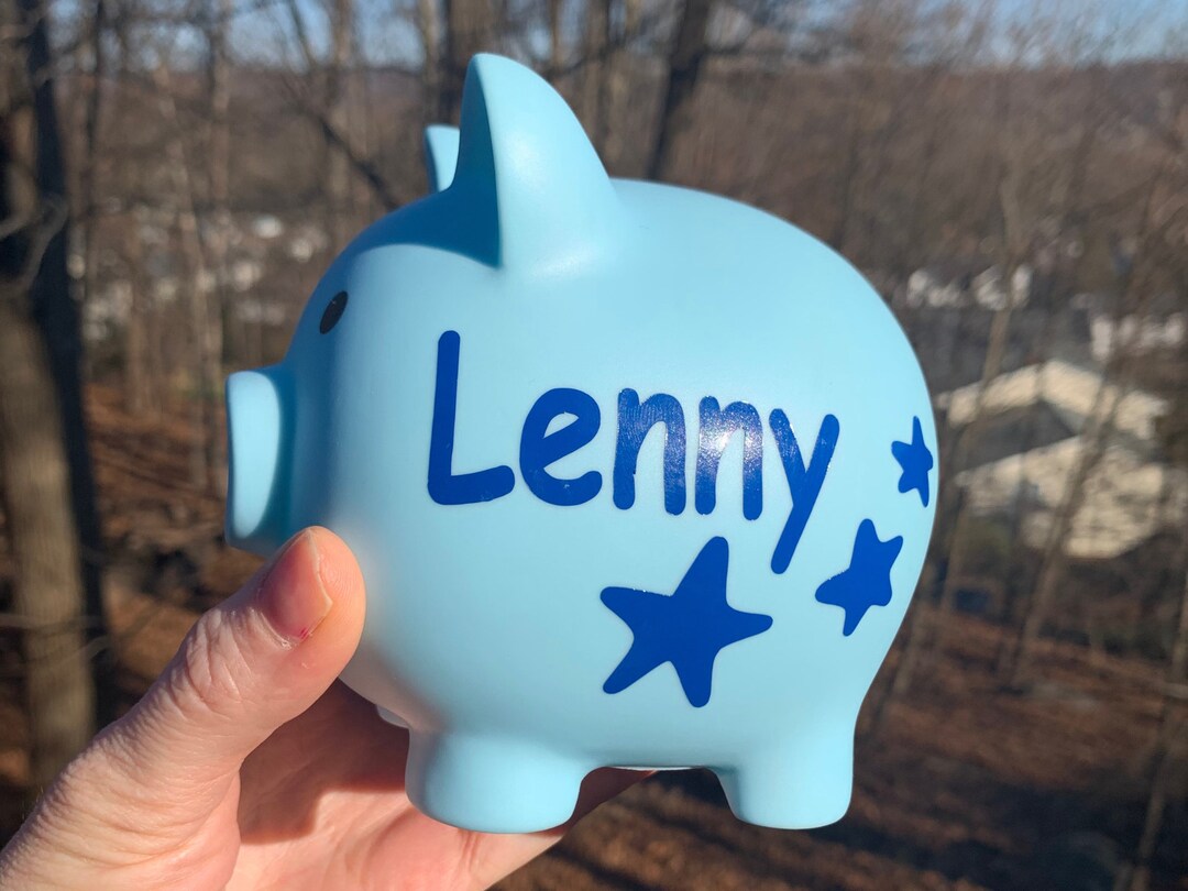Personalized Piggy Bank, Custom Name, Nursery Decor, Kids Birthday Gift ...