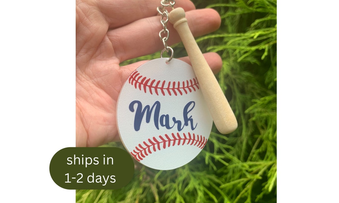 Custom Baseball Bag Nametag | Personalized Baseball Name Tag | Acrylic ...