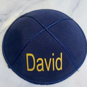 Personalized Suede Kippah, Jewish Yarmulke With Name - Etsy