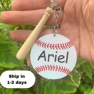Custom Baseball Bag Nametag | Personalized Baseball Name Tag | Acrylic ...