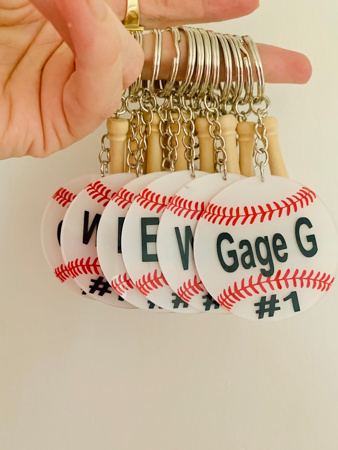 Custom Baseball Bag Nametag | Personalized Baseball Name Tag | Acrylic ...
