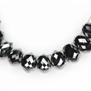 Treated Drop Shape Black Color Round Briolette Shape Diamond Beads for ...