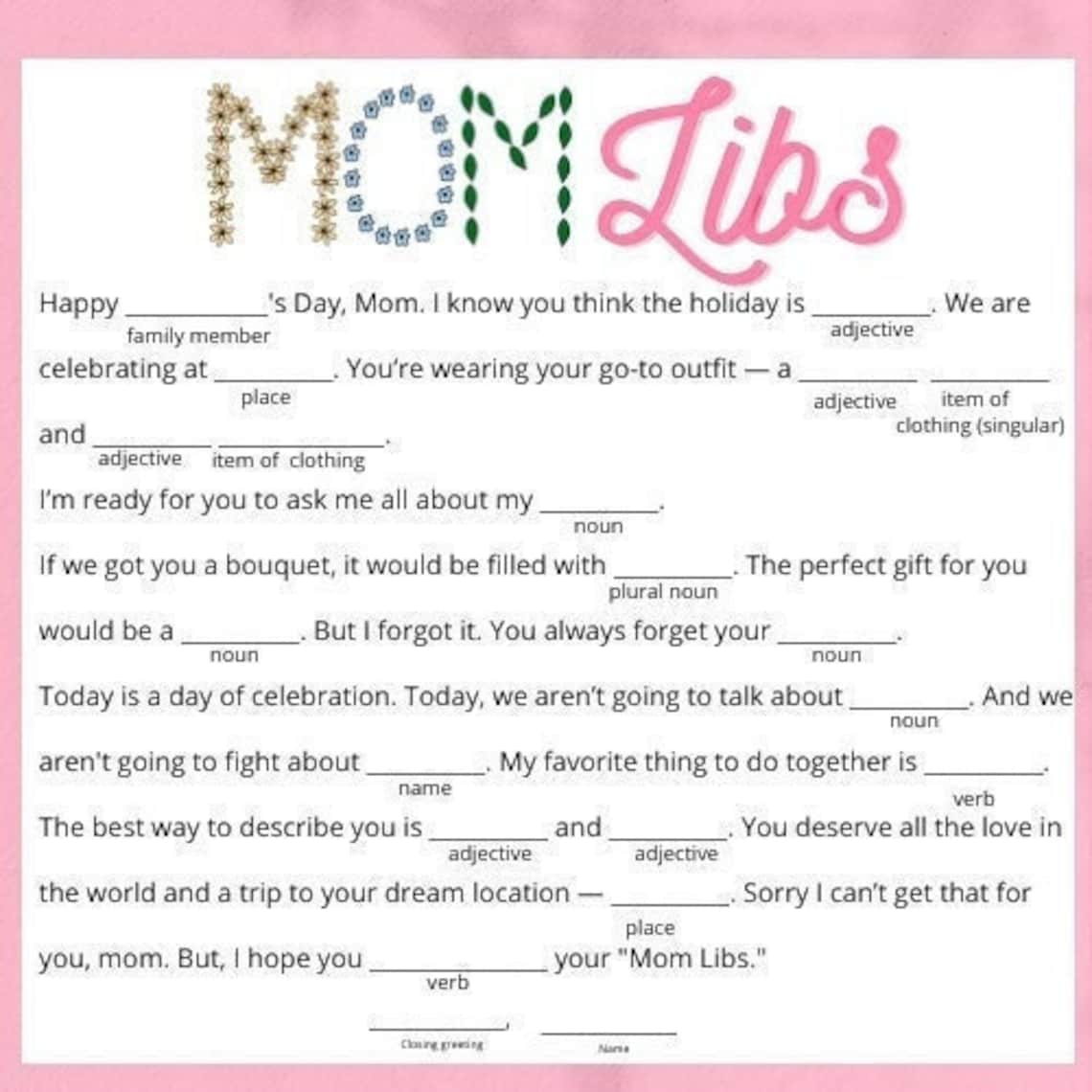 Mom Libs—funny Digital Mother's Day Card, Interactive Mothers' Day Card ...