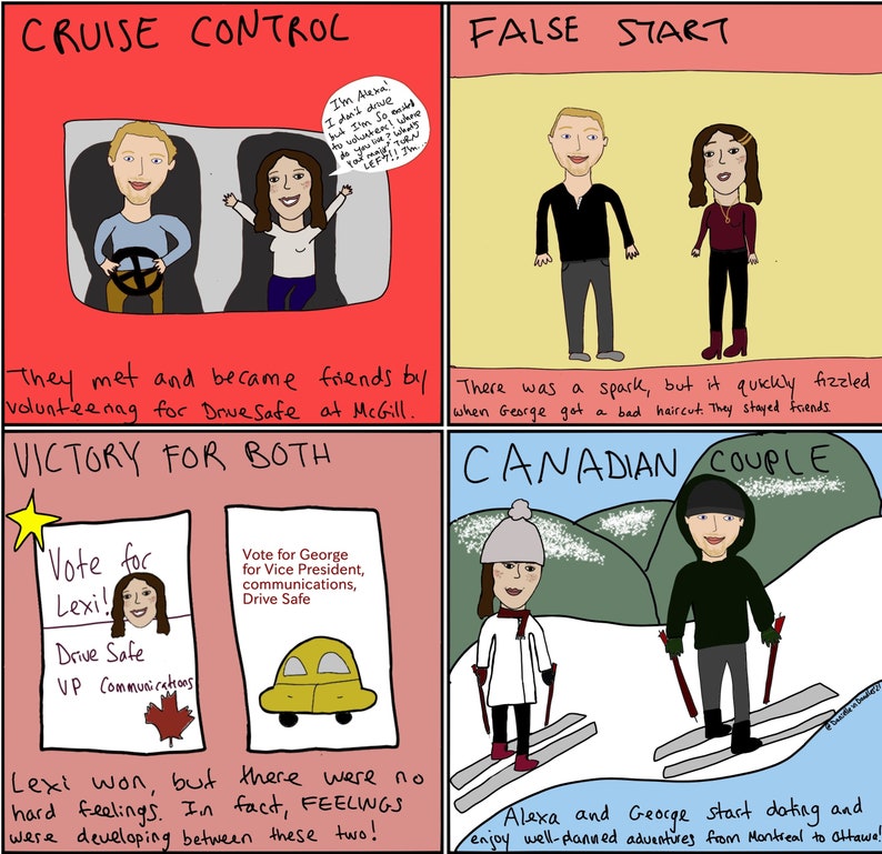 Couple Cartoon, Love Story Drawing, Hand-drawn Love Story Comic - Etsy