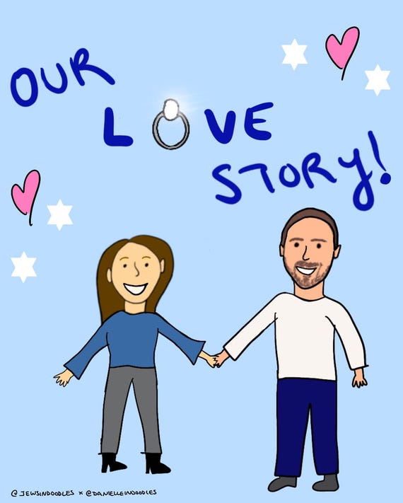 Drawing Love Couple Cartoon