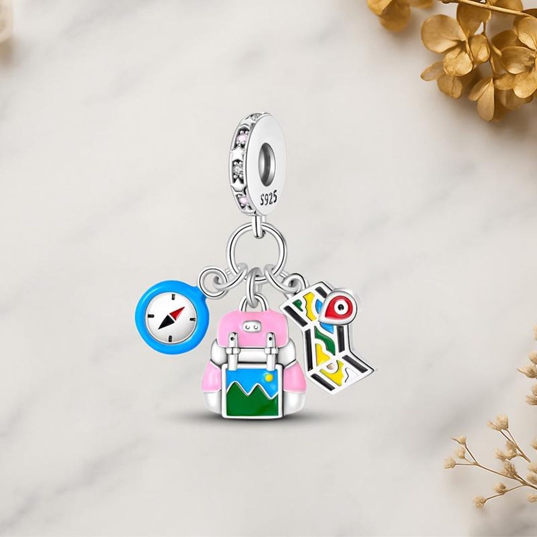 Adventure Charm Trio Genuine 925 Sterling Silver for Charm Bracelet - Etsy